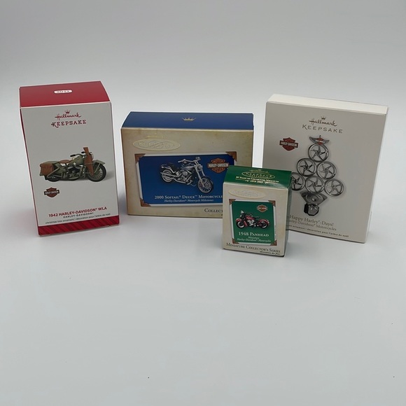 Hallmark | Holiday | Lot Of Four Hallmark Keepsake Harley Davidson Y2k ...